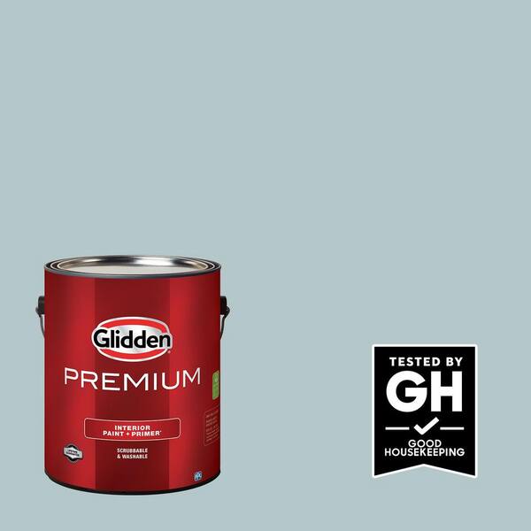 Glidden Premium 1 gal. PPG1034-4 Misty Surf Eggshell Interior Paint ...