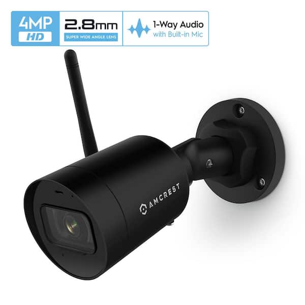 AMCREST SmartHome 4MP Outdoor Wireless Bullet Security Camera, 98 ft ...
