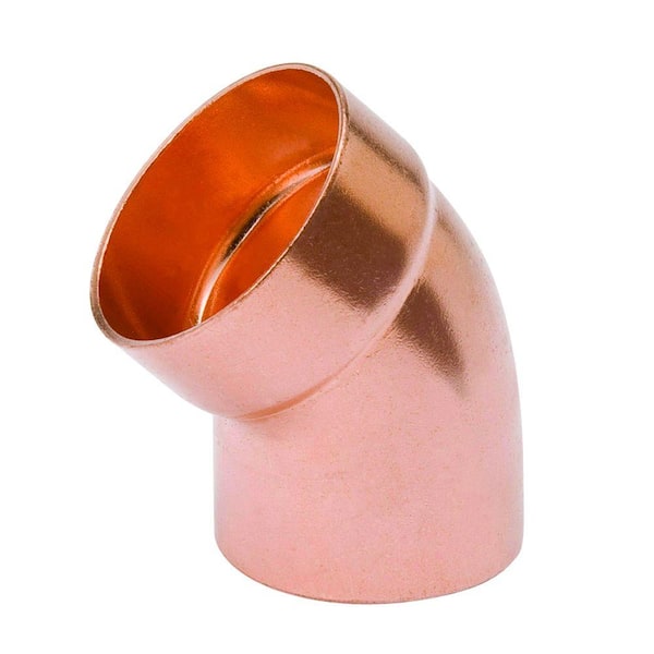 Streamline 2 in. Copper DWV 45-Degree FTG x Cup Street Elbow Fitting W ...
