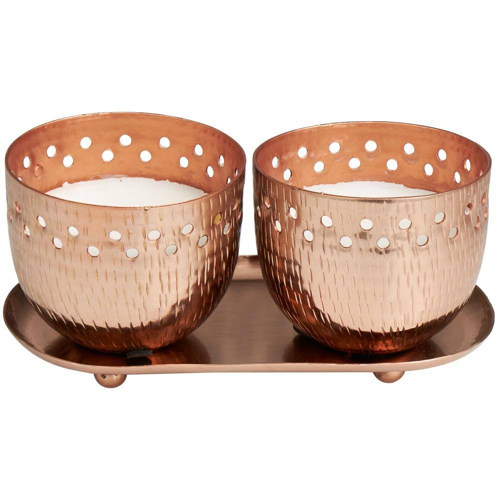 Litton Lane Copper Sauvignon Blanc Scented Cutout Spotted 7 oz. 1-Wick ...