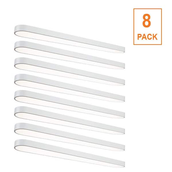 Reviews for Commercial Electric 8-Pack 4 ft. x 10 in. LED Flush Mount ...