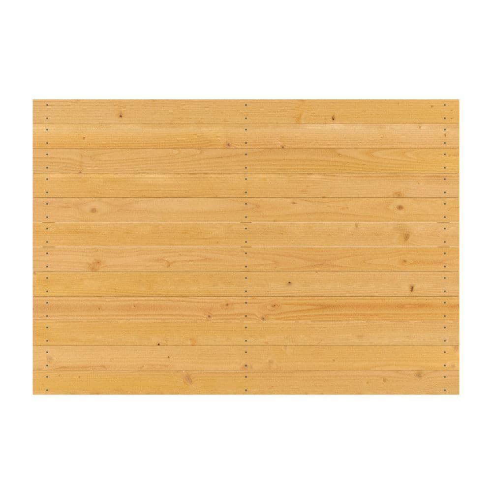 ProWood 6 ft. x 8 ft. Doug Fir Gold-Stained Horizontal Privacy Flat Top ...