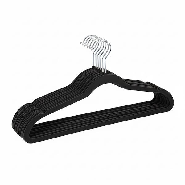 SIMPLIFY 10-Pack Super Slim Velvet Huggable Hangers in Black 3246-BLACK ...