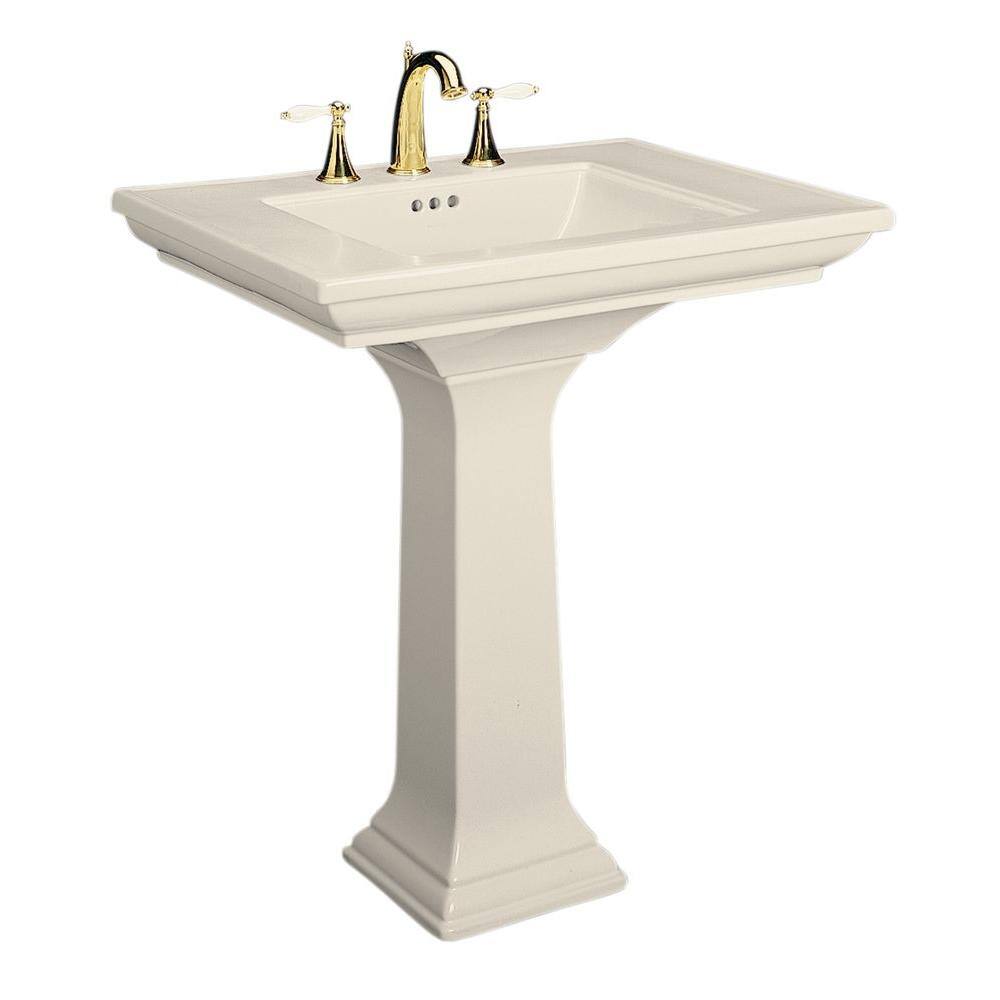 KOHLER Memoirs Pedestal Combo Bathroom Sink In Almond K 2268 8 47 The 