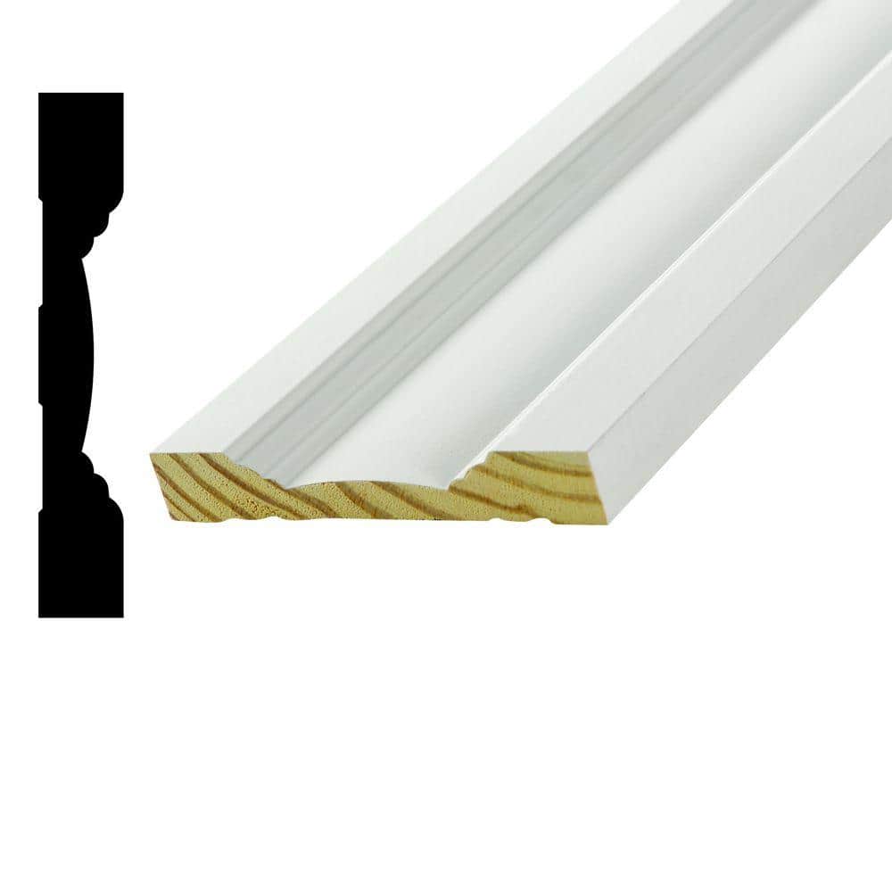 Alexandria Moulding WM 650 11/16 in. x 4-1/4 in. Primed Pine Finger ...