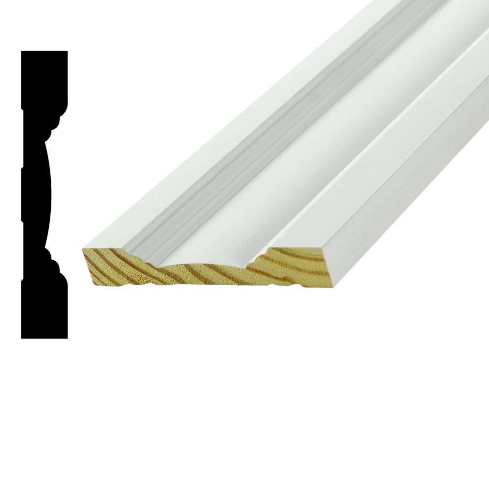 Alexandria Moulding 11/16 in. D x 4-1/4 in. W x 96 in. L Pine Wood ...