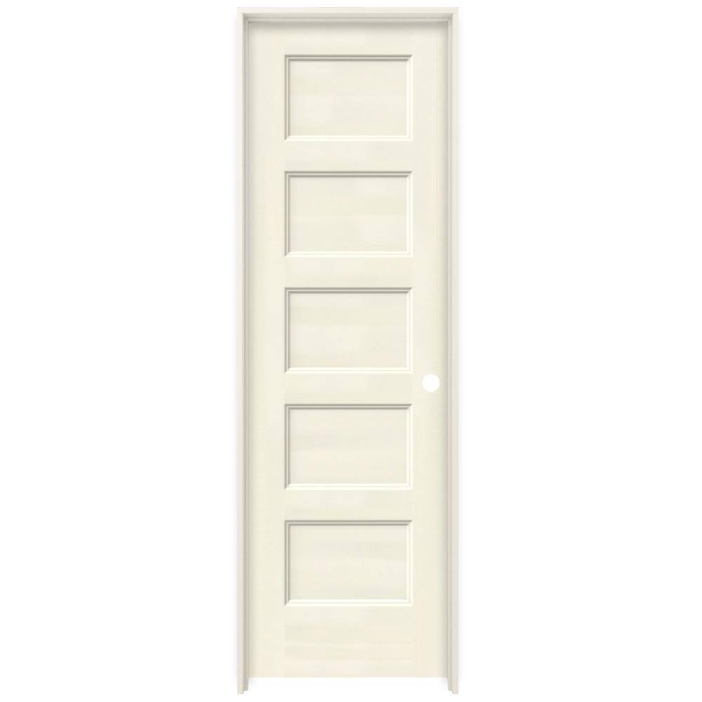 JELD-WEN 24 in. x 80 in. Conmore French Vanilla Paint Smooth Hollow ...