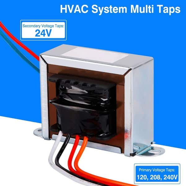 Power Transformer 2-Pack 24V 40VA Transformers - HVAC Compatible Multi ...