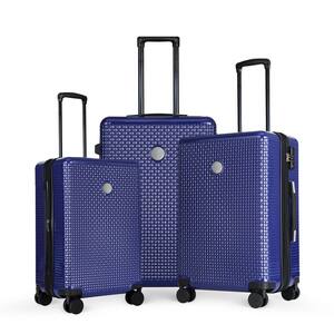 HIKOLAYAE Hikolayae Hardside Spinner Luggage Sets in Navy Blue, 3 Piece ...