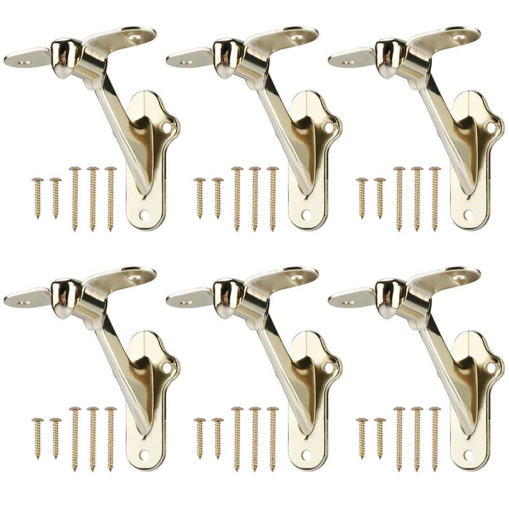 NVNOO 3 in. Heavy Duty Hand Rail Brackets for Stairways Railing with ...