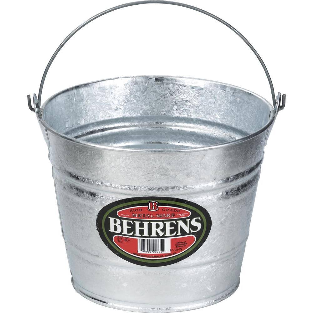 Behrens 14 Qt. Hot Dipped Steel Pail-1214X - The Home Depot