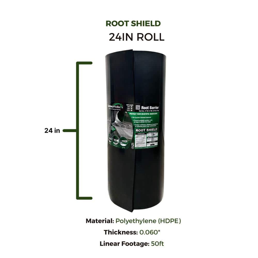 Century Products 2 ft. x 50 ft. Root Shield/Water Barrier 60 mil RS24 ...