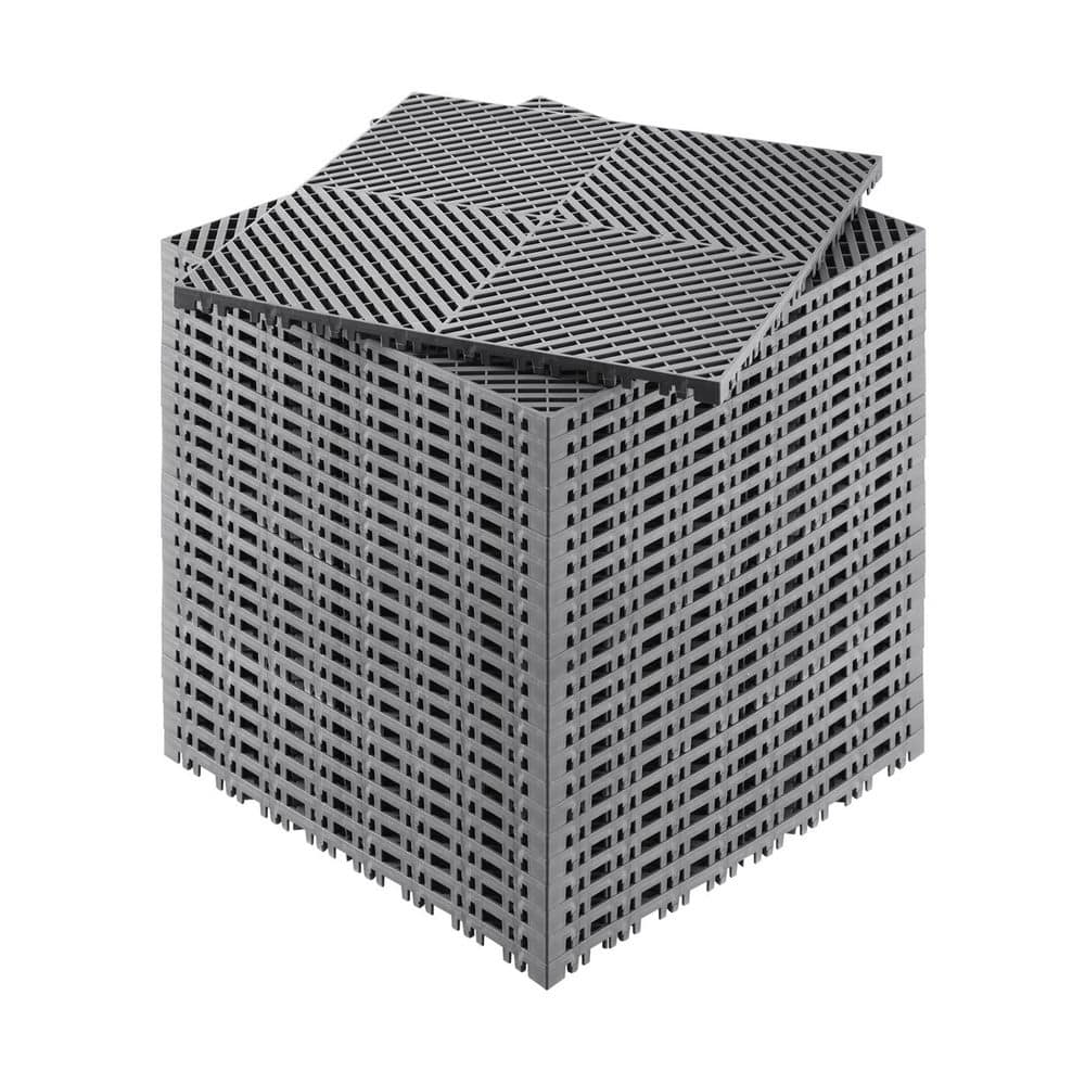 SKYSHALO Interlocking Drainage Mat, 24 Pcs Drainage Mats, 15.7 in. x 15 ...