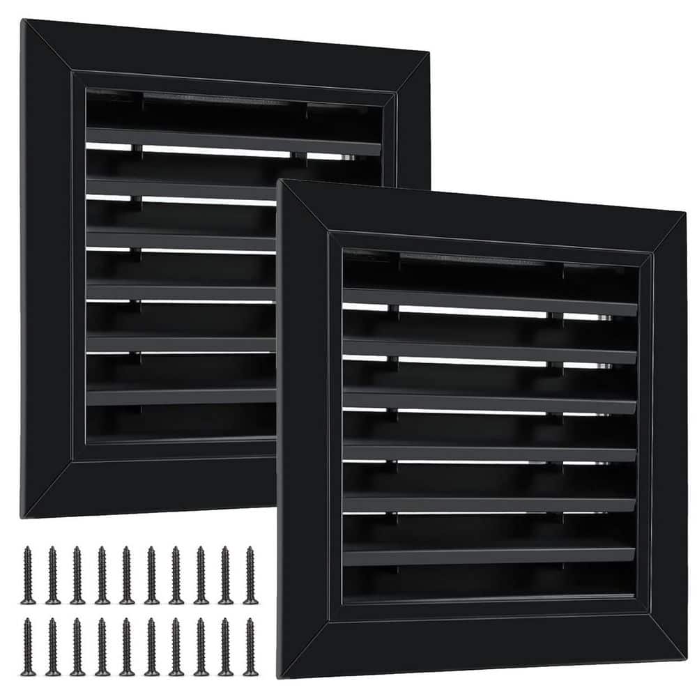KIWDZFU 10 x 10 Gable Vent Aluminum Alloy Wall Vents with Screen for ...