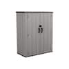 Lifetime Vertical 56 in. W x 69 in. D x 29 in. H Resin Outdoor Storage ...