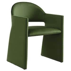 Poly and Bark Bolus Moss Green Fiber Armed Dining Chair (Single) DI-E16 ...