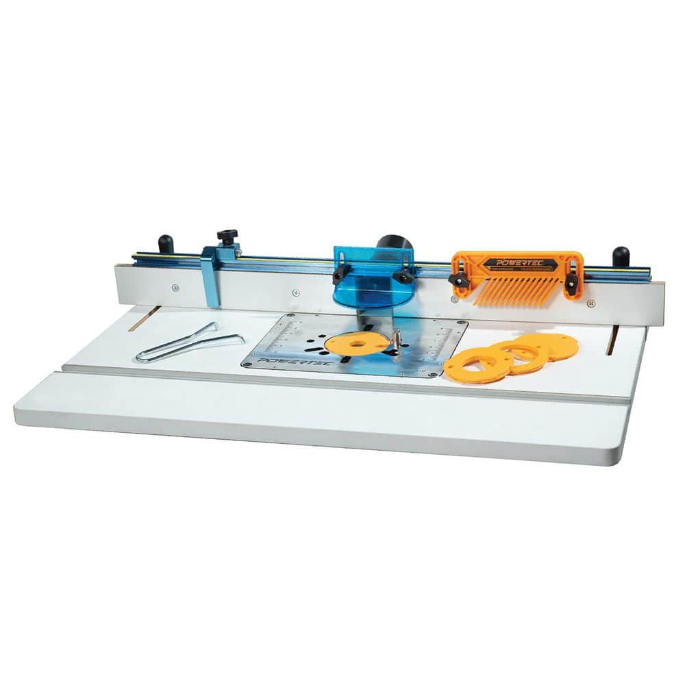 ‎POWERTEC 24 in. x 32 in. Benchtop Router Table w/Aluminum Insert Plate ...