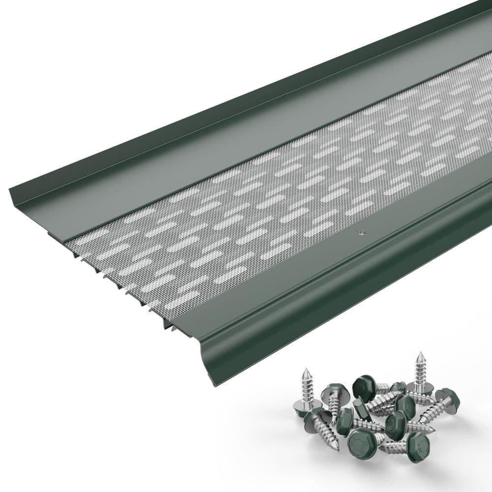 Reviews for WATERLOCK 6" Gutter Guard 50ft-Forest Green, Aluminum ...