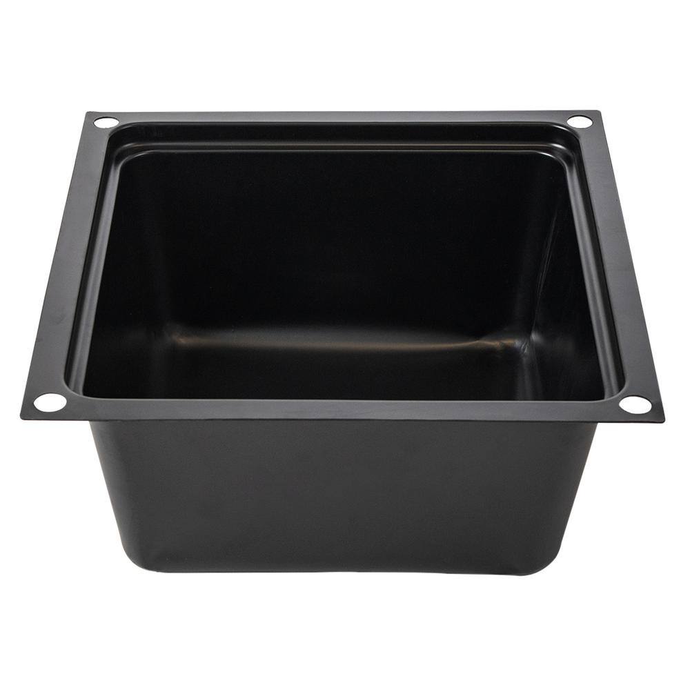 AMERICAN BUILT PRO 15 in. Black Plastic Multi-Purpose Utility Tub Box ...