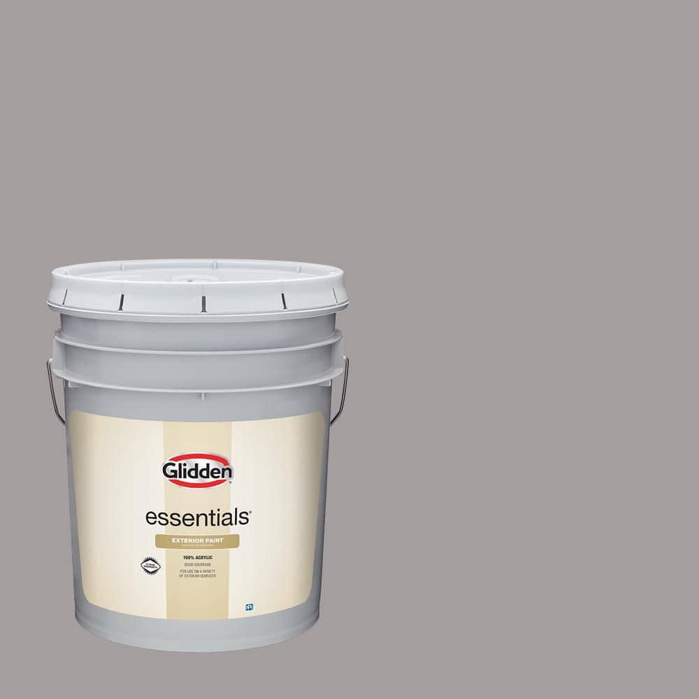 Glidden Essentials 5 gal. PPG1003-4 Equilibrium Satin Exterior Paint ...