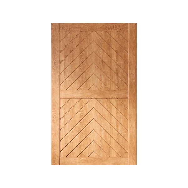 HOMACER JT2 30 in. x 80 in. C-Panel Solid Core Early American Fishbone ...