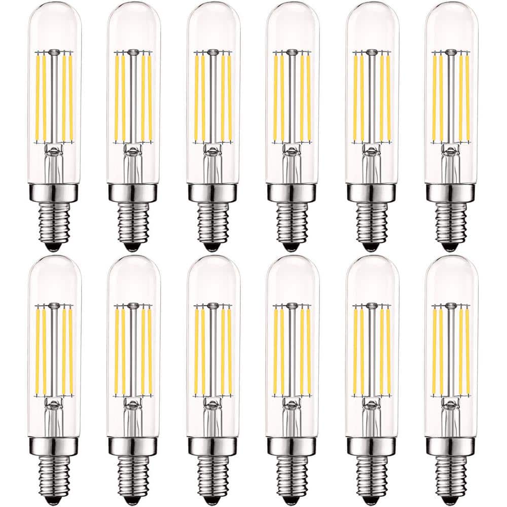 LUXRITE 60-Watt Equivalent T6 T6.5 Dimmable Edison LED Light Bulbs 5 ...