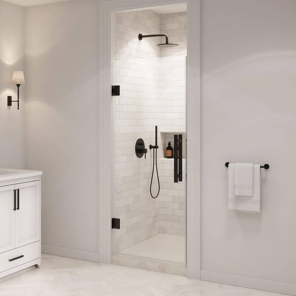 OVE Decors Panama 30 1/8 in. to 30 11/16 in. W x 72 . H Pivot Alcove ...