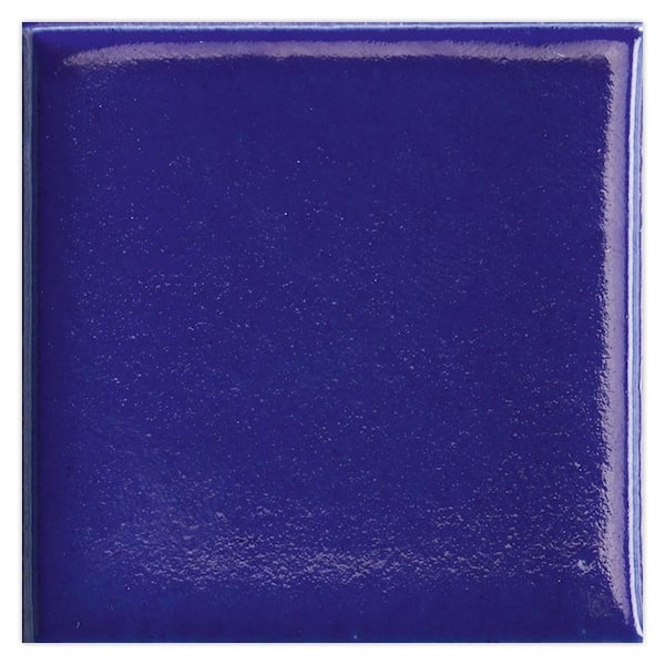 Apollo Tile Terralis 2 in. x 2 in. Glossy Royal Blue Porcelain Square Wall and Floor Tile Sample ...