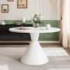 Boyel Living White MDF 47 in. Pedestal Dining Table Wood (Seat-6) BL ...