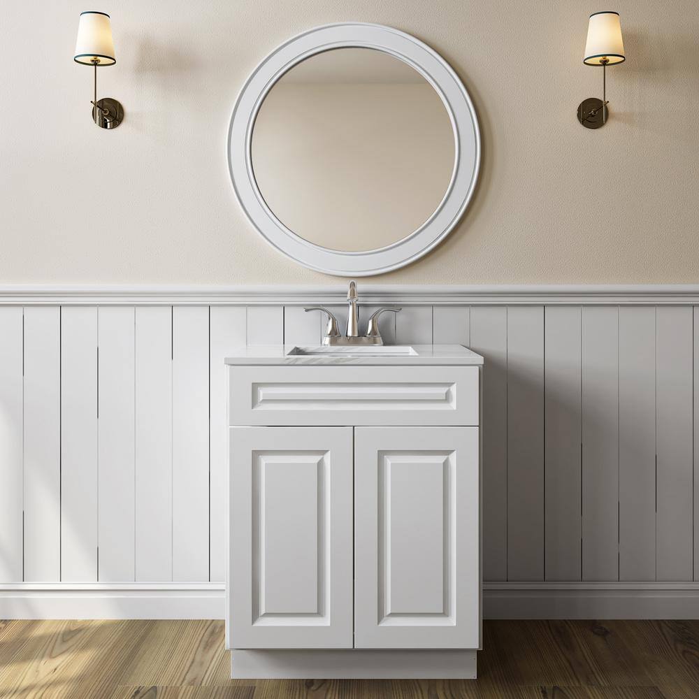 HOMEIBRO Newport 27-in W X 21-in D X 34.5-in H in Raised PanelWhite ...