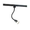 Hampton Bay Gooseneck Black Linear Track Head EC1150BK - The Home Depot
