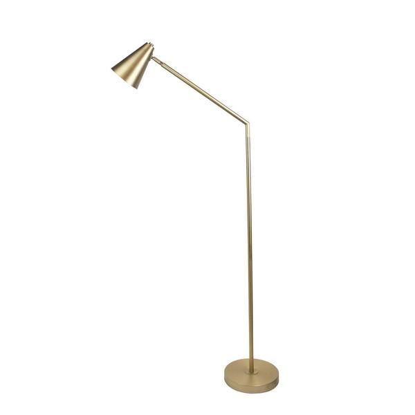 GRANDVIEW GALLERY 60 in. Gold Plated Task Floor Lamp with Slim-Line ...