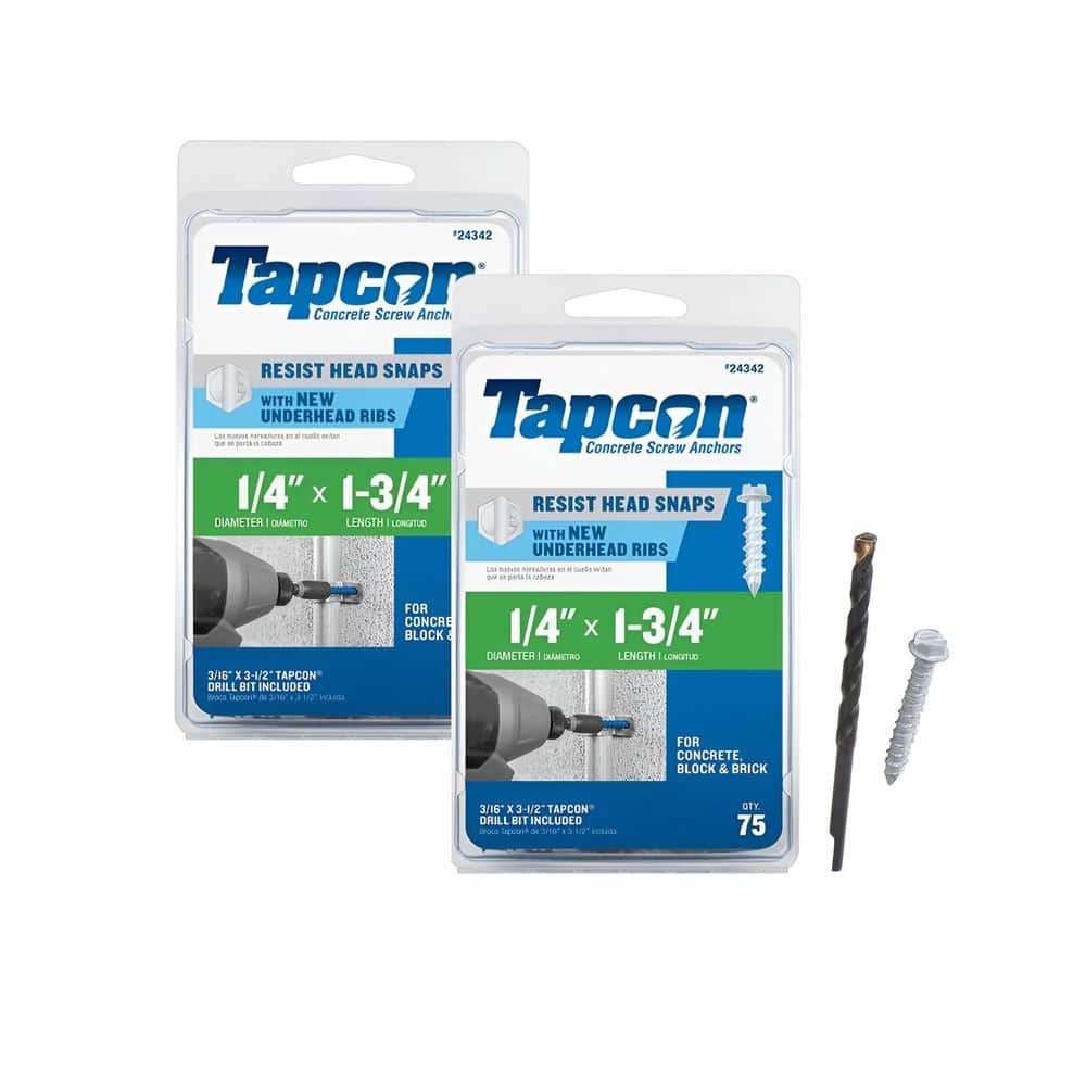 Reviews for Tapcon 1/4 in. x 1-3/4 in. White Ultra Shield Hex-Washer ...