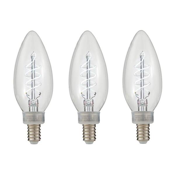 EcoSmart 40-Watt Equivalent B11 Dimmable E12 Candelabra Fine Bendy ... EcoSmart 40-Watt Equivalent B11 Dimmable E12 Candelabra Fine Bendy ...