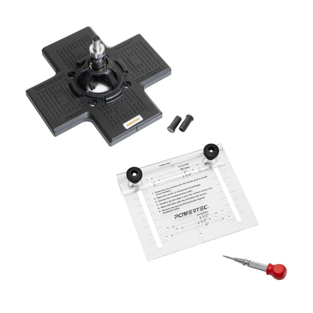 ‎POWERTEC Cabinet Hinge and Hardware Jig Kit, Concealed Hinge Jig and ...