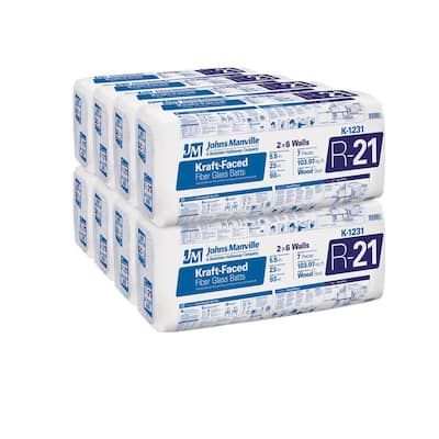 Faced - R21 - Fiberglass Insulation - Insulation - The Home Depot