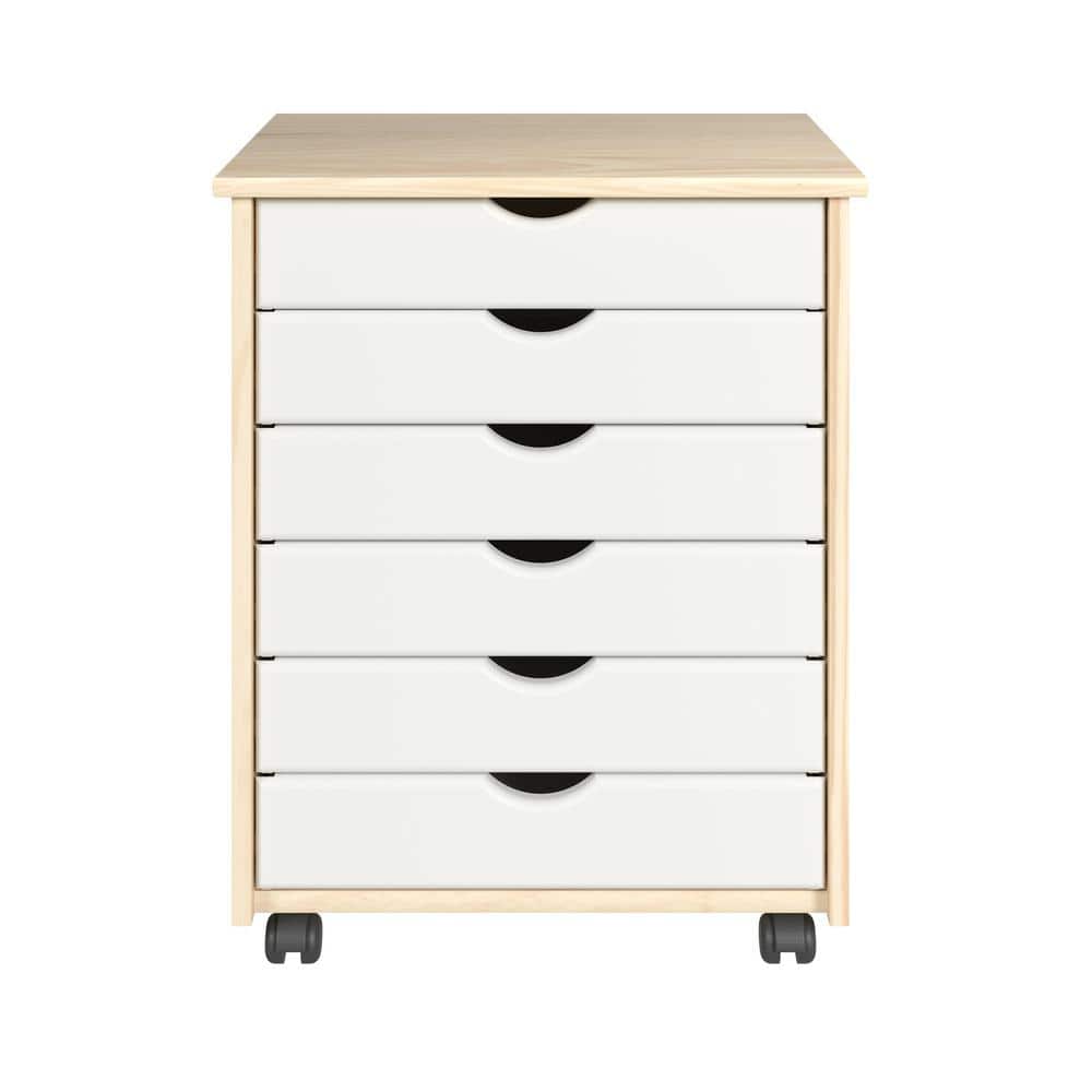 Reviews for Adeptus 6-Drawer Natural/White Solid Wood 20.75 in. Wide ...
