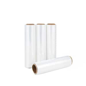 WRIGHTMASTER 18 in. W x 1500 ft. L 80 Gauge Pallet Wrap Stretch Wrap Hand Shrink Wrap (4-Roll ...