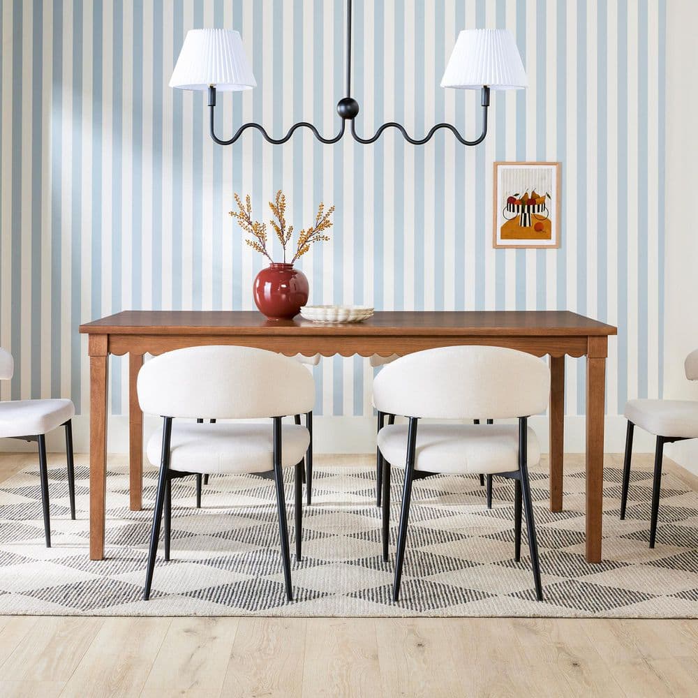Walker Edison Furniture Company Paisley Modern Medium Brown Oak Solid ...