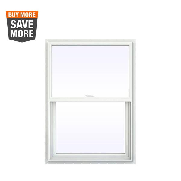 JELD-WEN 29.5 in. x 35.5 in. V-2500 Series White Vinyl Single Hung ...