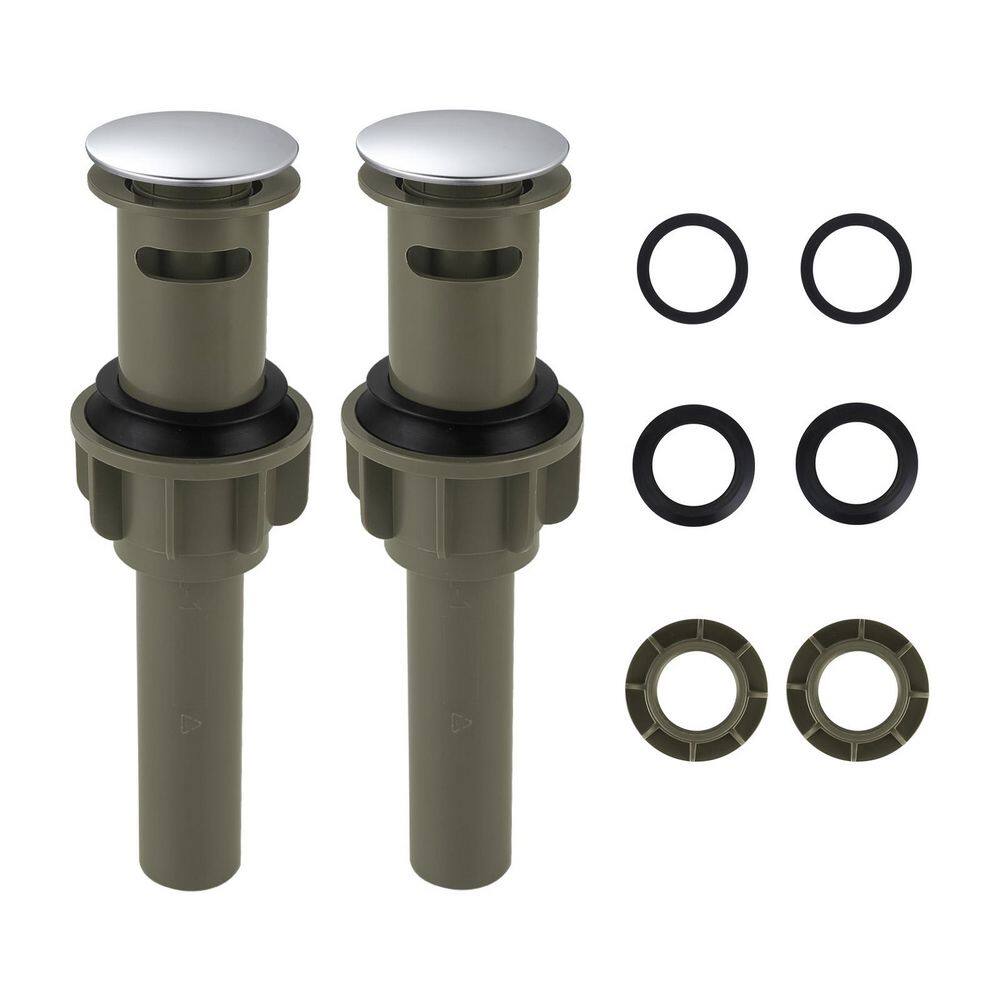 VEVETTA (2-Pack) ABS Pop-Up Drain Assembly with Overflow for Bathroom ...