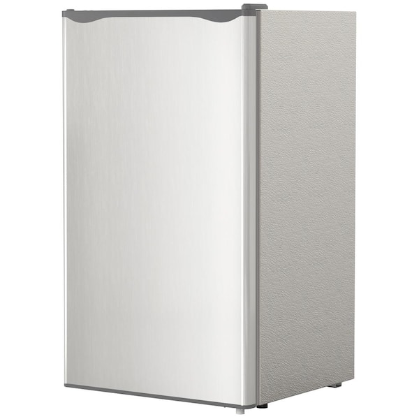 Tileon 3.2 cu. ft. Mini Fridge in Silver with Freezer Compact ...