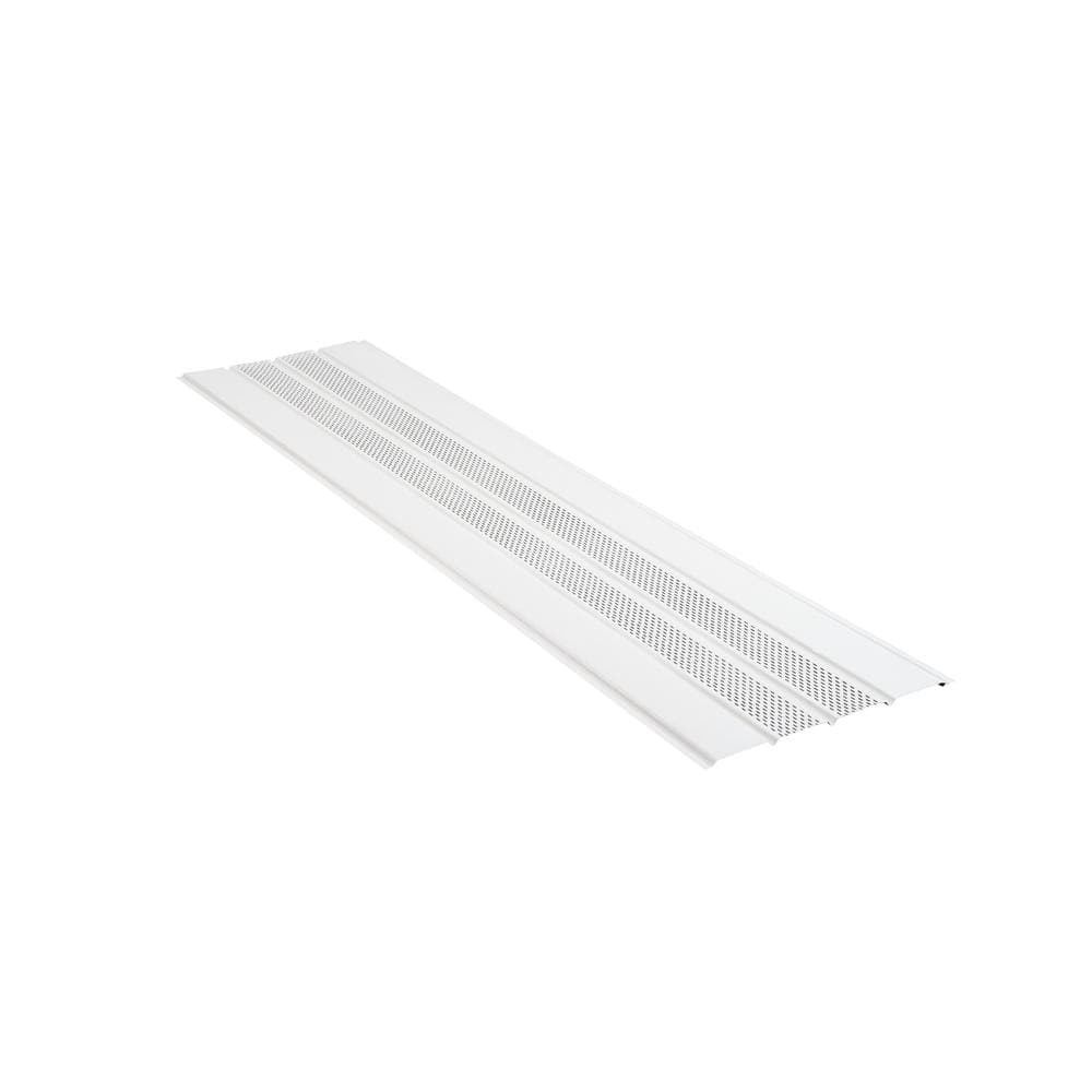 Gibraltar Building Products 16 in. x 12 ft. Rectangular Birch White ...