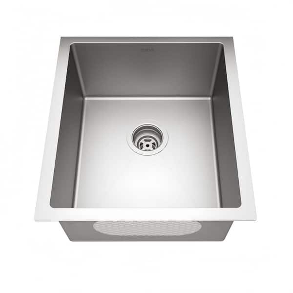 WELLFE 15X17" RV Undermount Sink – 16G Stainless Steel, Handmade ...