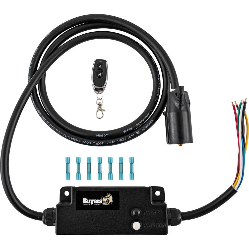 BUYERS PRODUCTS 5 Ft Trailer Connector Cable Strobe Kit-7-Way Permanent ...