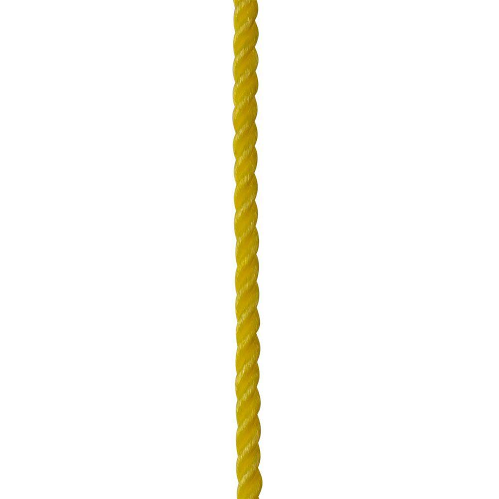 Everbilt 3/4 in. x 1 ft. Twisted Poly Rope in Yellow 14056 - The Home Depot