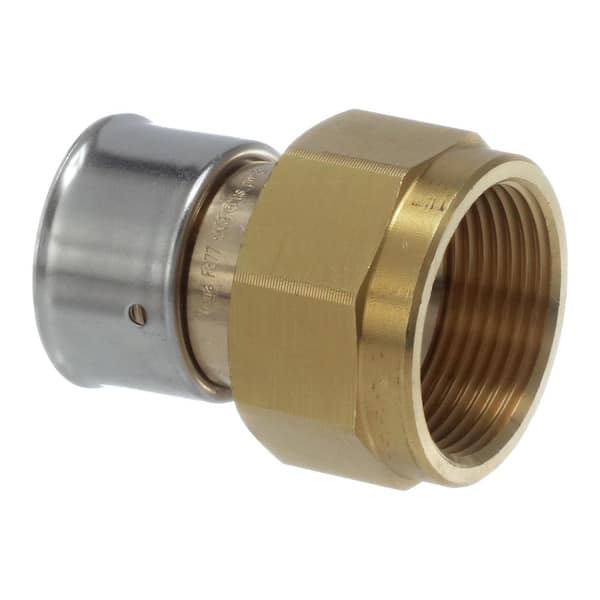 Viega PureFlow 1 in. Press x 3/4 in. Flare Zero Lead Bronze Adapter (10-pack) 97160 - The Home Depot