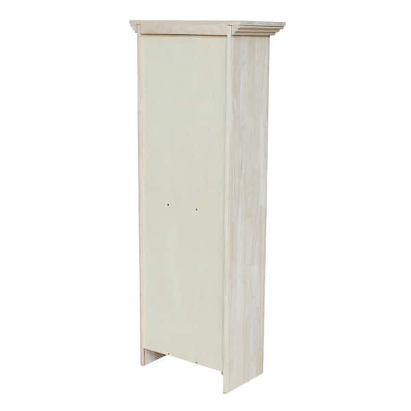 International Concepts Solid Parawood Storage Cabinet in Unfinished ...