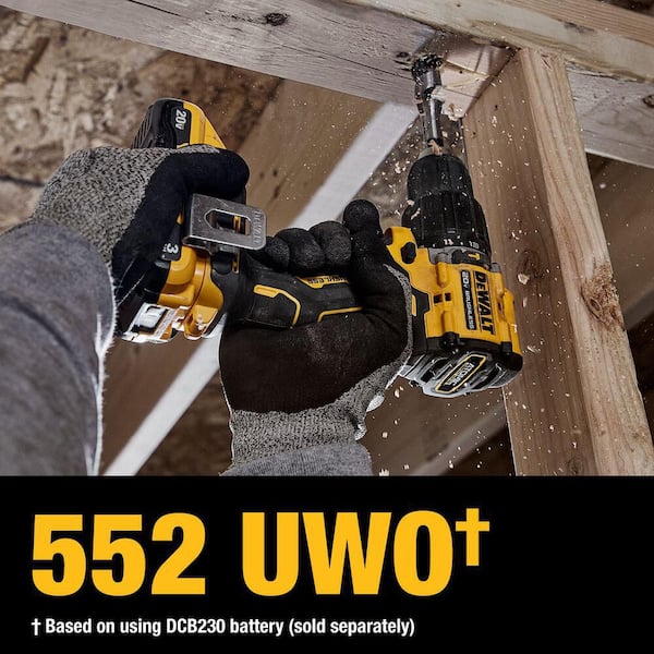DEWALT ATOMIC 20V Lithium-Ion Cordless 1/2 in. Hammer Drill Kit with 5. ...