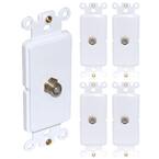 Newhouse Hardware White 1-Gang TV Cable Wall Plate, F Connector, for ...